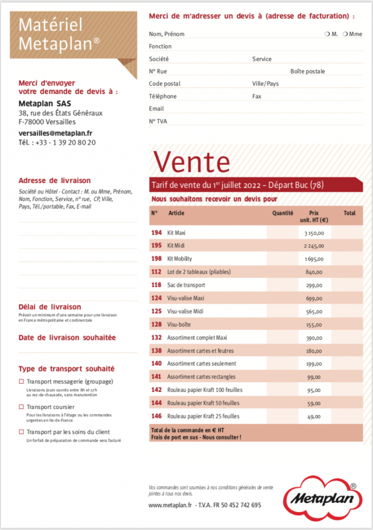 Télécharger le catalogue - Metaplan