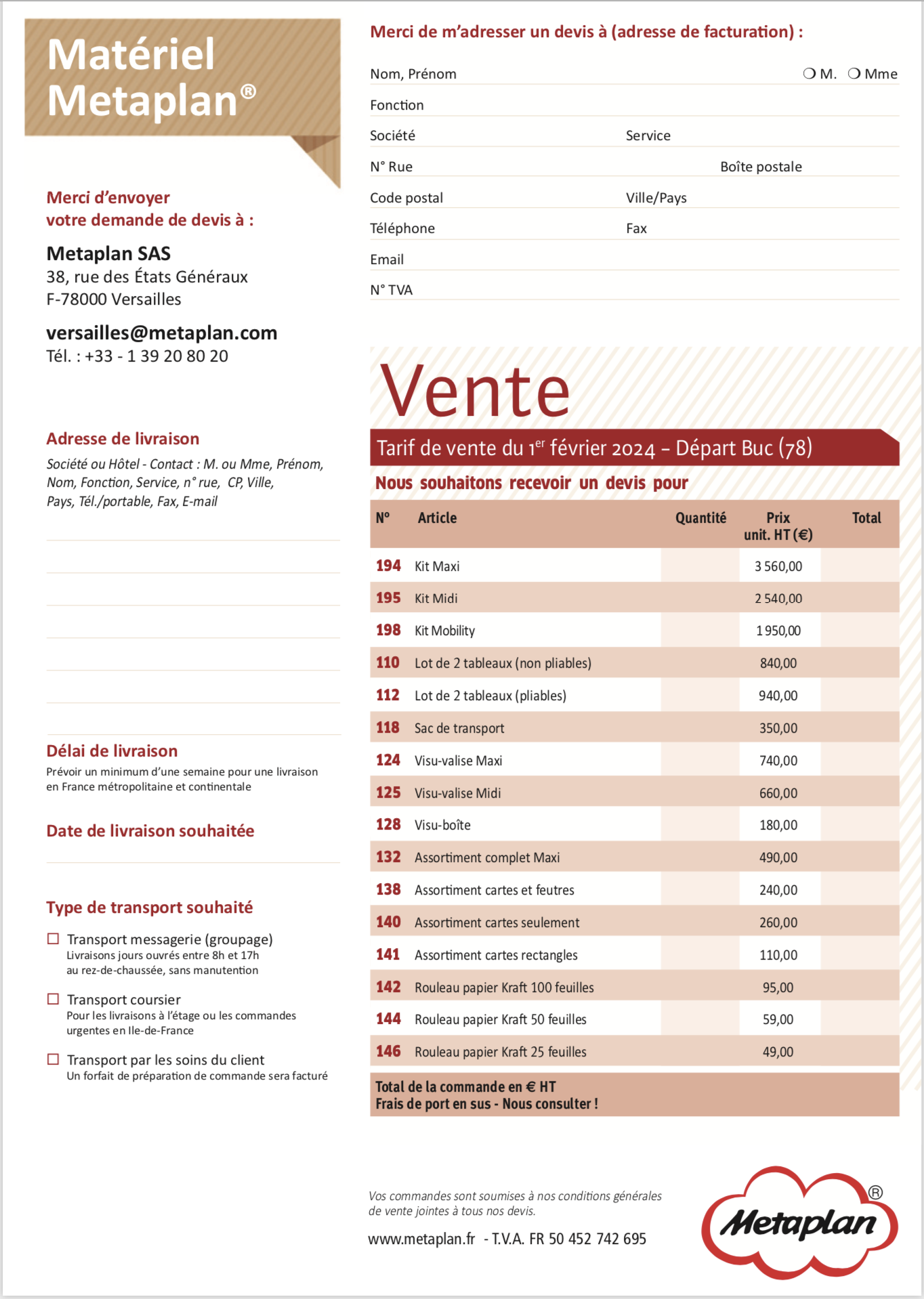 Télécharger le catalogue - Metaplan